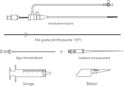KIT INTRODUTTORE VALVOLATO IDROFILICO PER ACCESSO RADIALE (5Fr, 6Fr ...